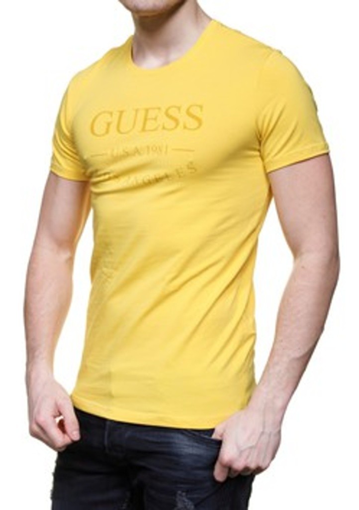 Pánské tričko Guess U54M10 žlutá | VIP Prádlo